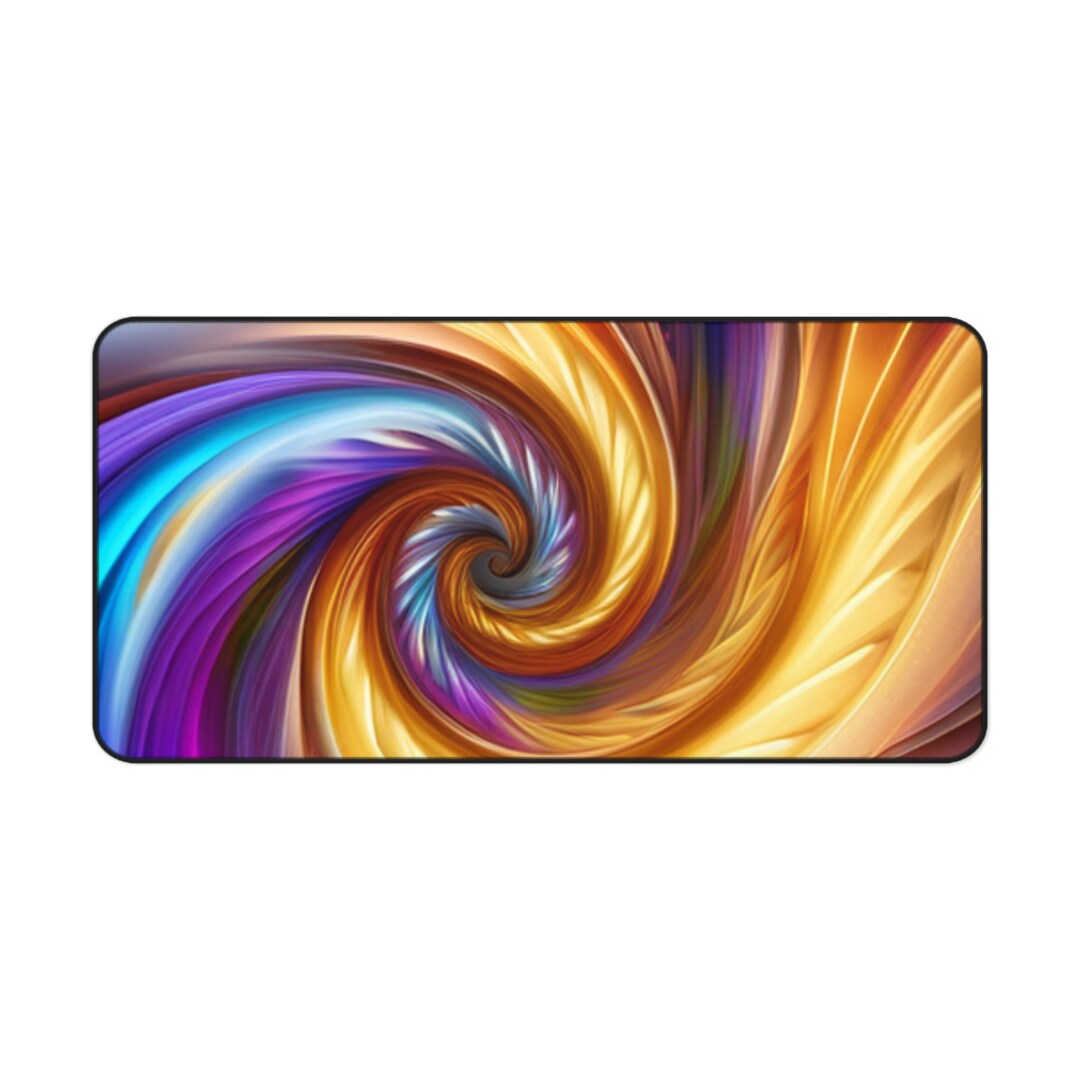 Colorful Swirl Desk Mat - Etsy