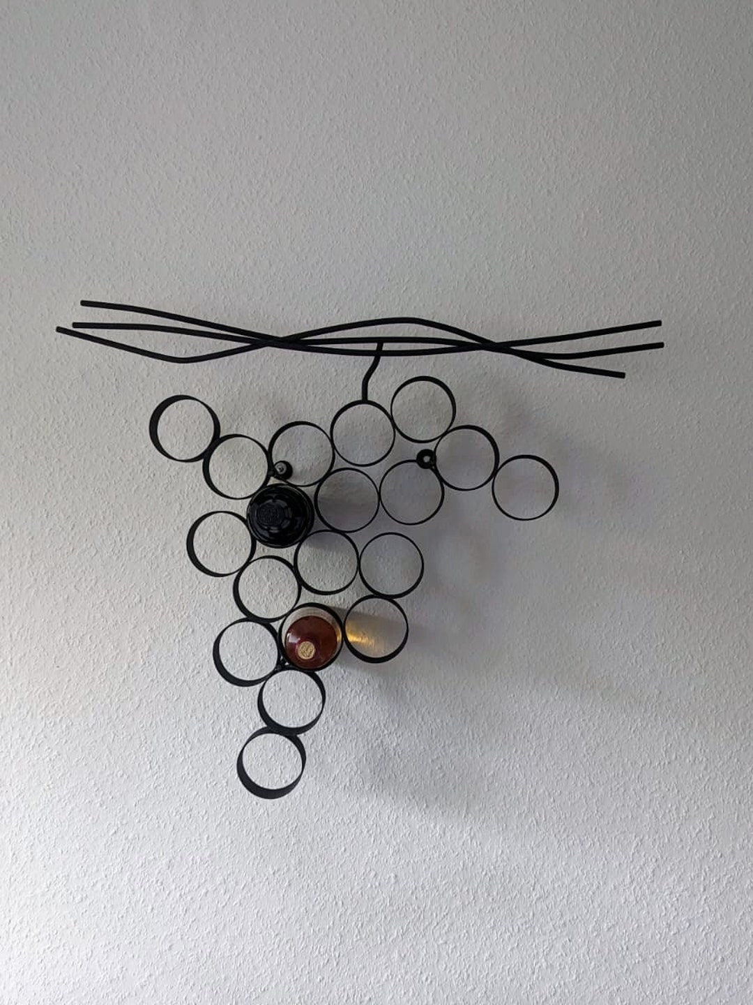 Stainless Steel Wine Rack Black Powder-coated Grape - Etsy