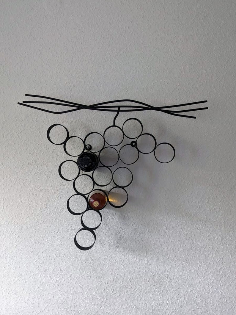 Stainless Steel Wine Rack Black Powder-coated Grape - Etsy