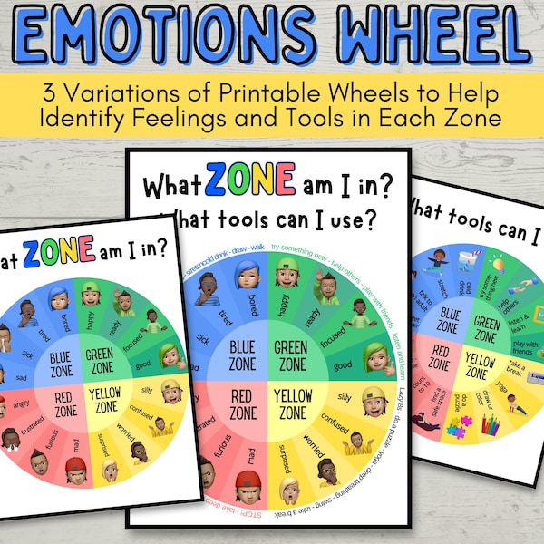 Zones of Regulation Wheel - Etsy