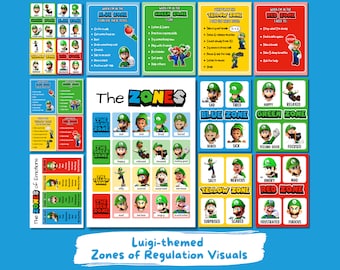 Zones of Regulation Super Mario Theme Printable Visuals - Etsy