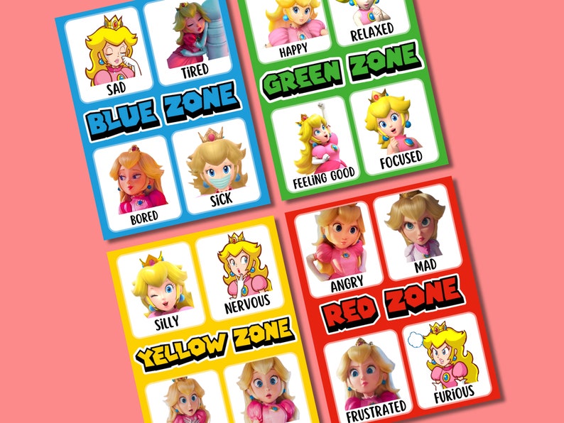 Zones of Regulation Princess Peach Posters - Etsy