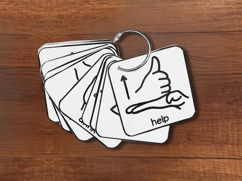 ASL Flashcards & Poster Set for Toddlers: Sign Language Learning ...