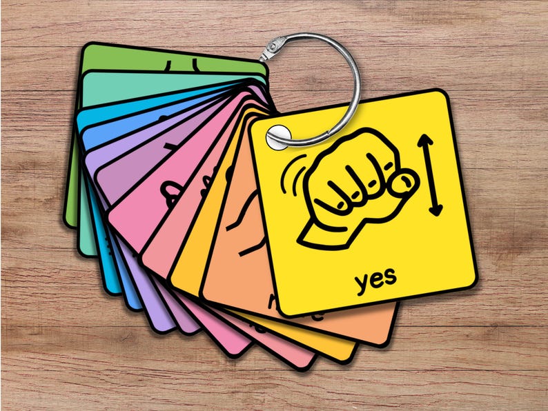 Printable Sign Language Flashcards ASL Poster and Card Set for Kids ...