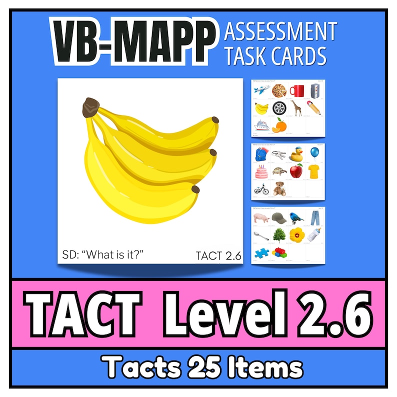VB-MAPP Tact Level 2.6 Task Cards - Etsy