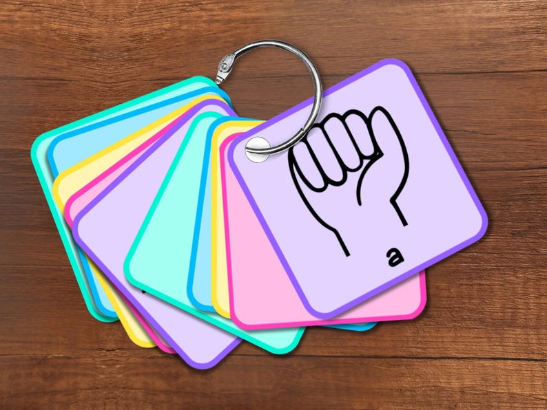 ASL Alphabet Poster & Flashcards: Sign Language Abcs - Pastel Classroom ...