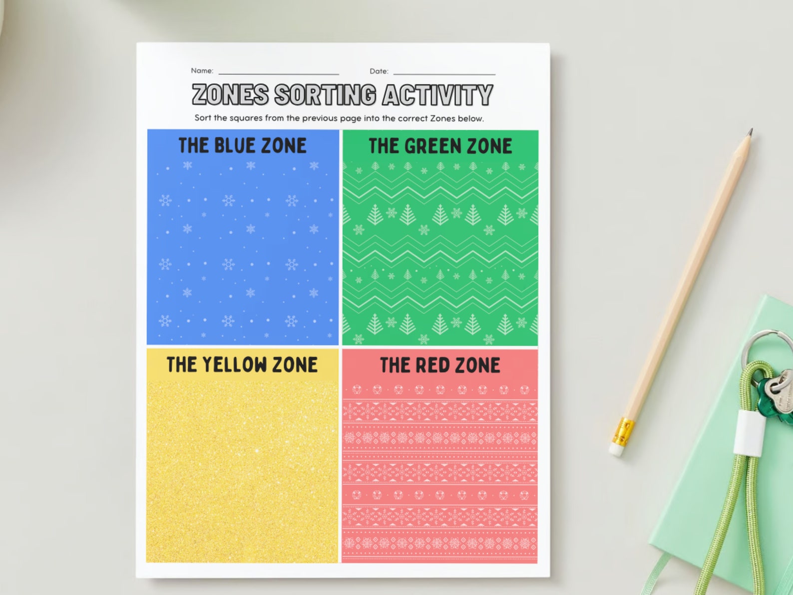 Zones of Regulation Holiday Emotions Sorting Activity - Etsy