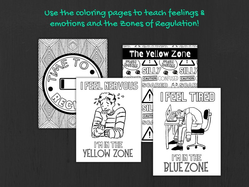Zones of Regulation Coloring Book – Printable Self-regulation ...