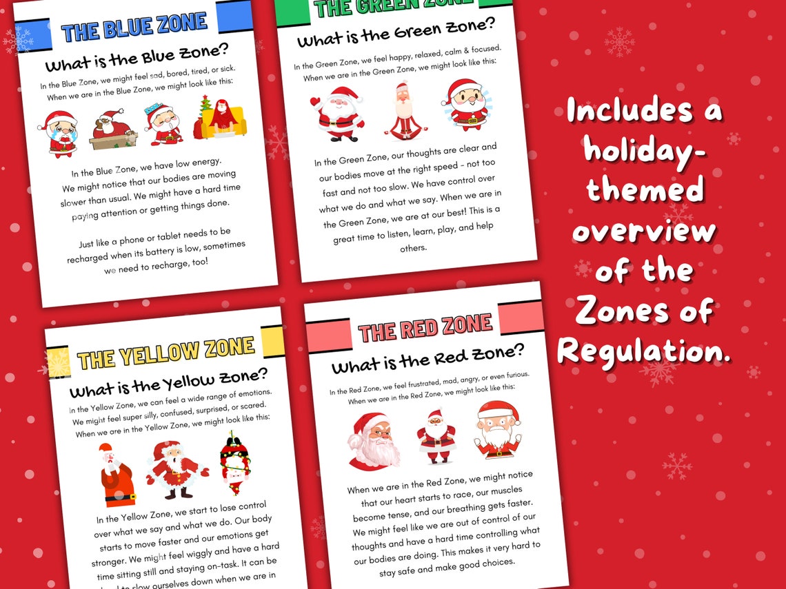 Zones of Regulation Holiday Emotions Sorting Activity - Etsy