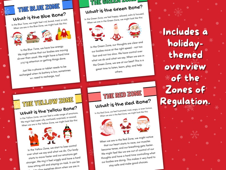 Zones of Regulation Holiday Emotions Sorting Activity - Etsy
