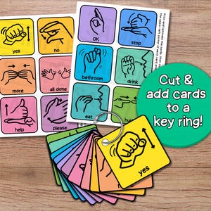 Printable Sign Language Flashcards ASL Poster and Card Set for Kids ...