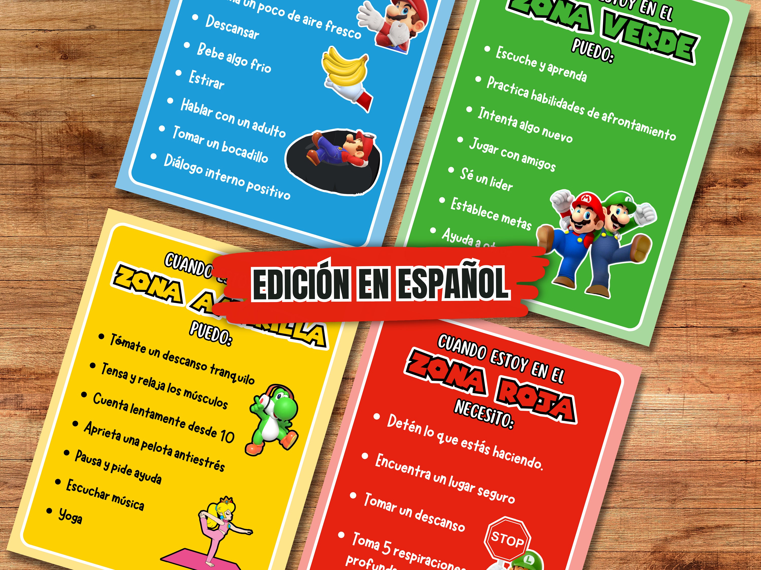 Las Zonas De Regulación, Super Mario, Pósters Imprimibles - Etsy