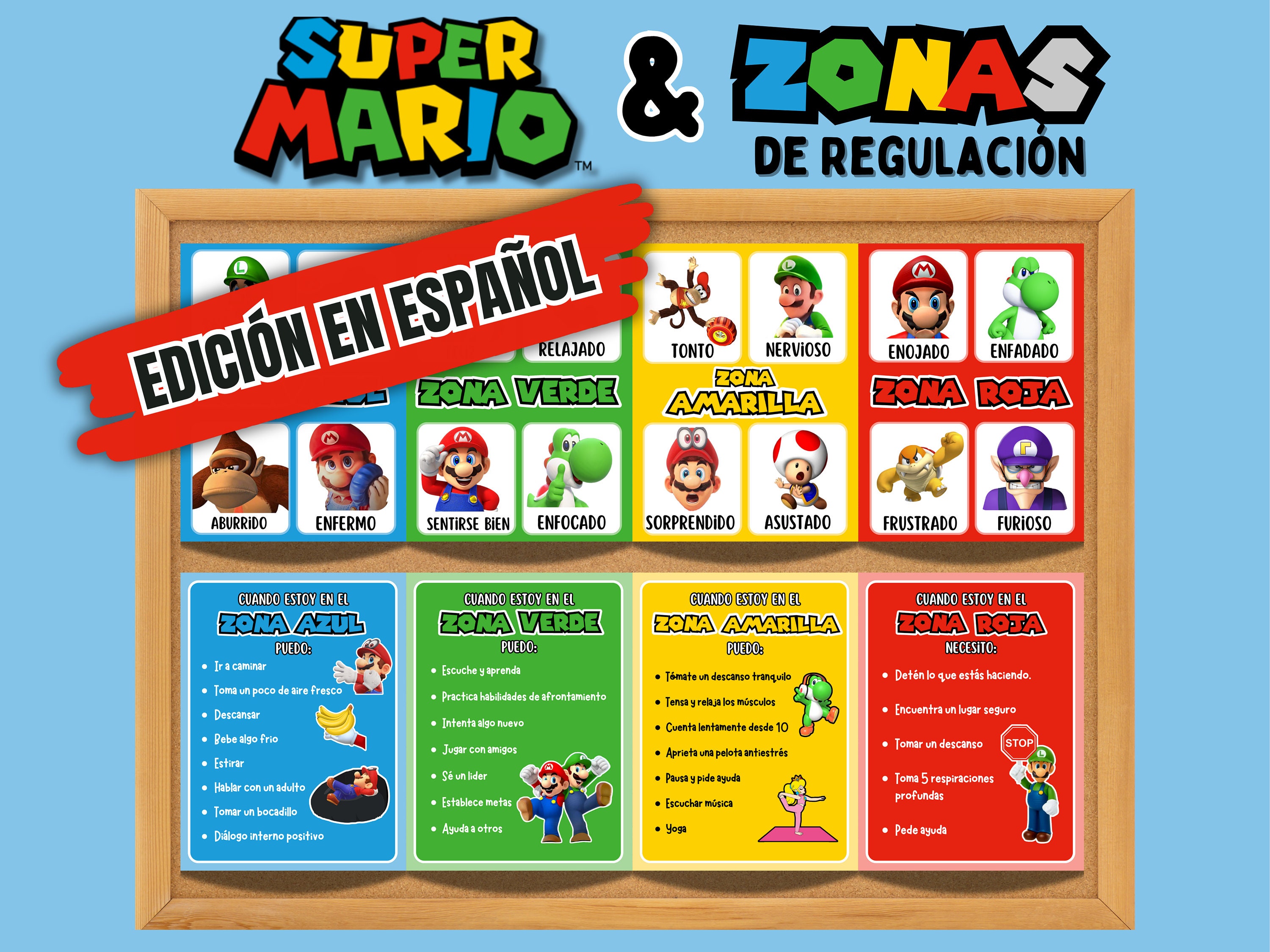 Las Zonas De Regulación, Super Mario, Pósters Imprimibles - Etsy