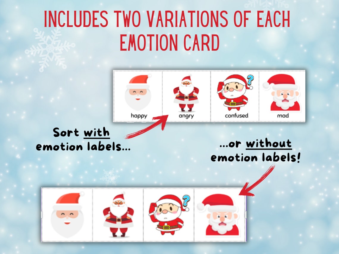 Zones of Regulation Holiday Emotions Sorting Activity - Etsy