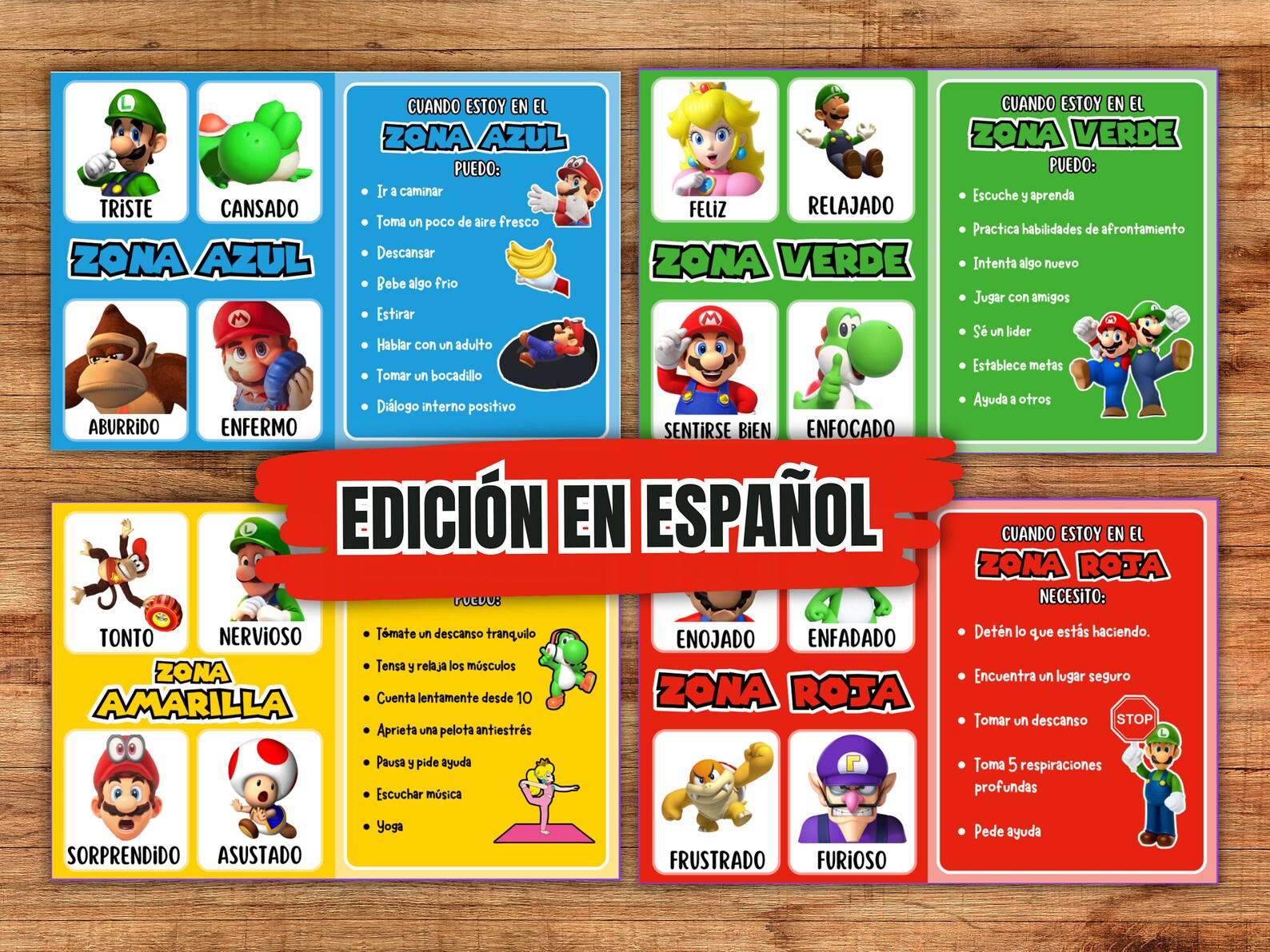 Las Zonas De Regulación, Super Mario, Pósters Imprimibles - Etsy