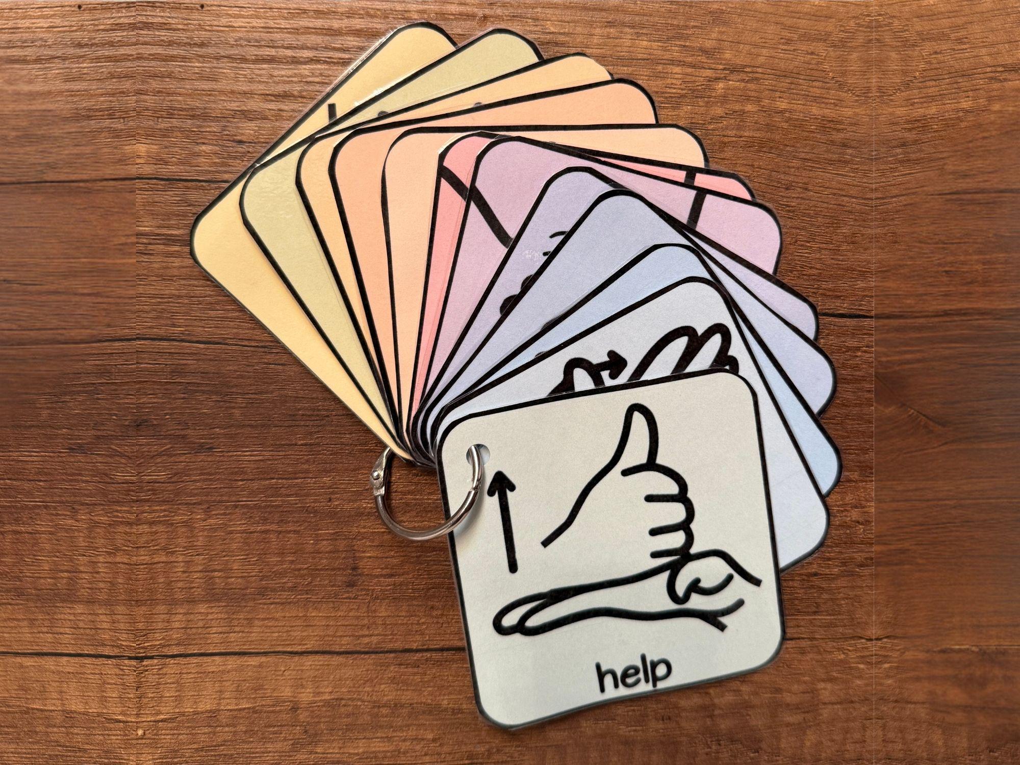 Printable Sign Language Flashcards ASL Poster and Card Set for Kids ...