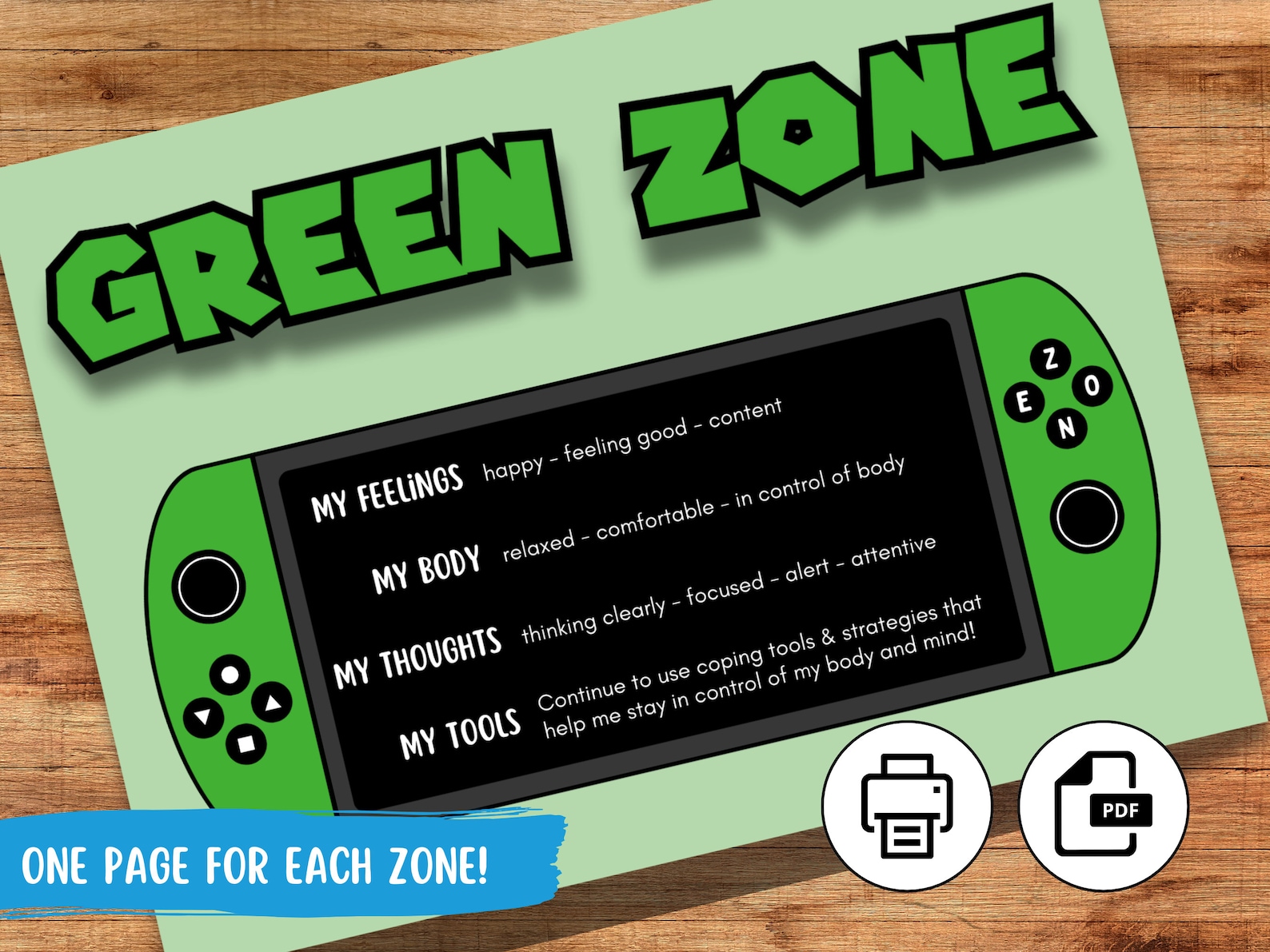 Zones of Regulation Visual Supports - Etsy Canada