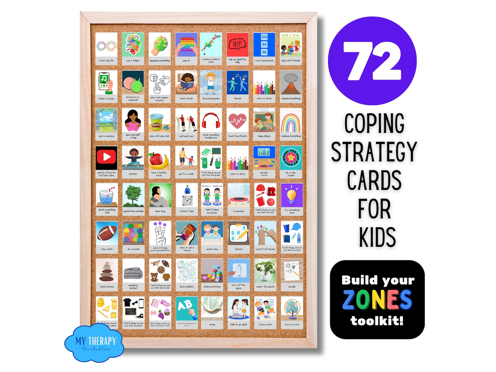 Zones of Regulation Coping Skill Cards - Self-regulation Printable ...