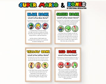 Zones of Regulation, Super Mario Character Themed, Visual Printables - Etsy