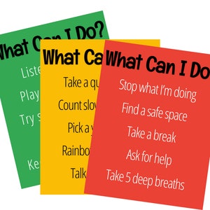 Zones of Regulation, Coping Strategy Cards and Poster - Etsy