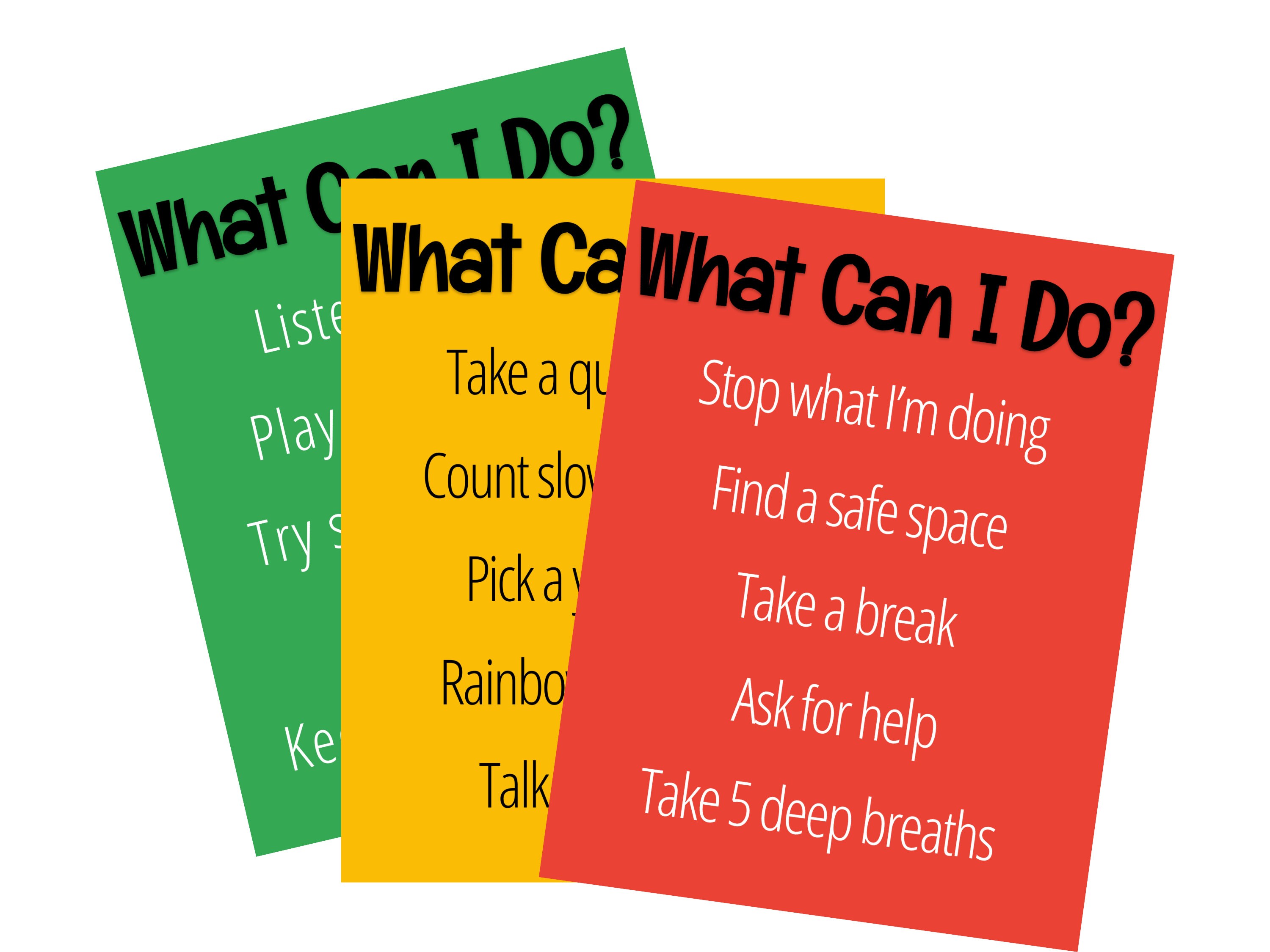 Zones of Regulation, Coping Strategy Cards and Poster - Etsy