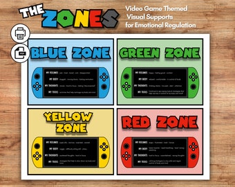 Zones of Regulation, Super Mario Character Themed, Visual Printables - Etsy