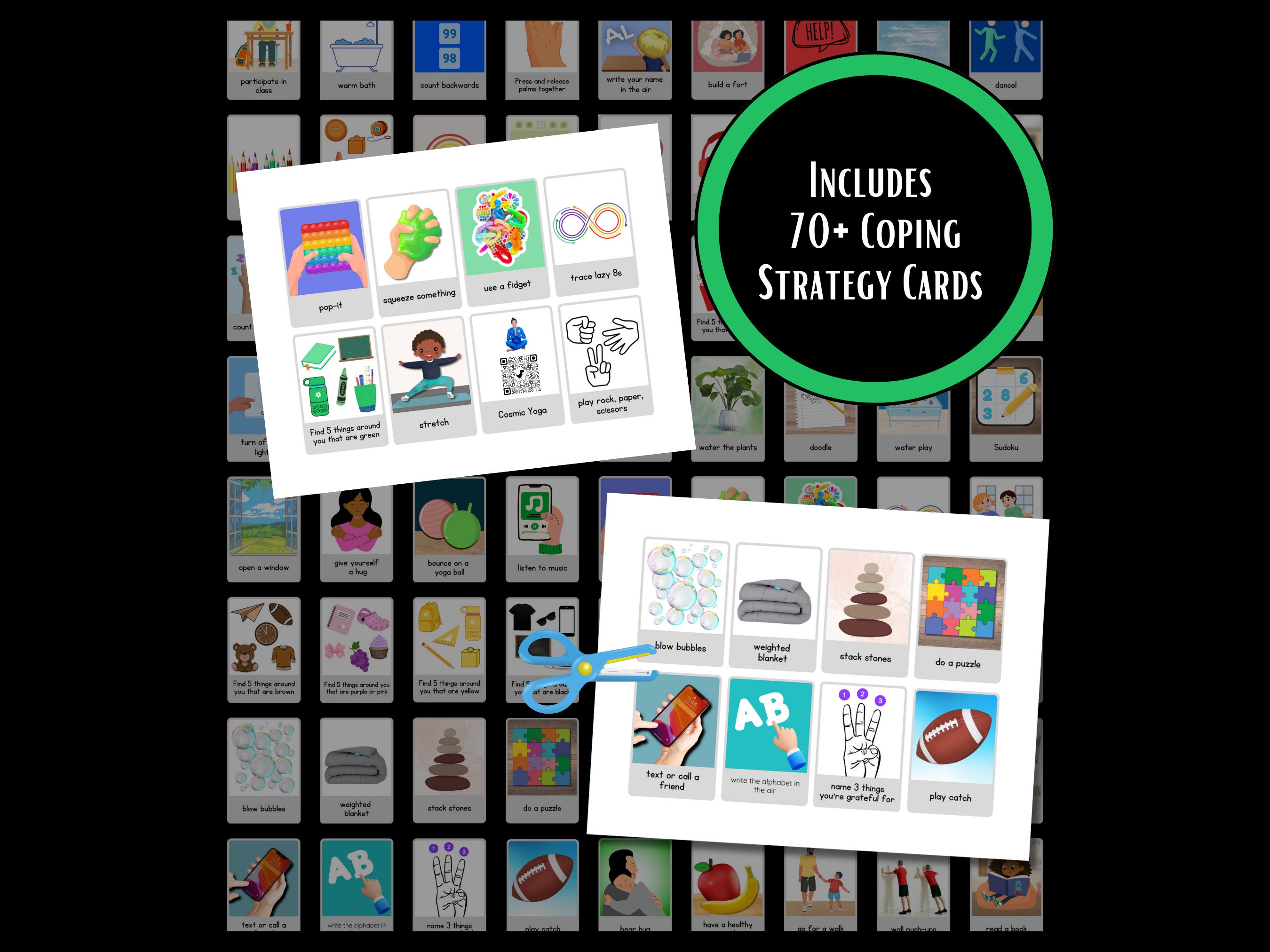 Coping Skill Cards for Kids - Etsy