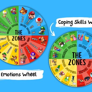 Zones of Regulation Super Mario Emotions Wheel - Etsy