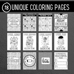 Zones of Regulation, Coloring Book - Etsy