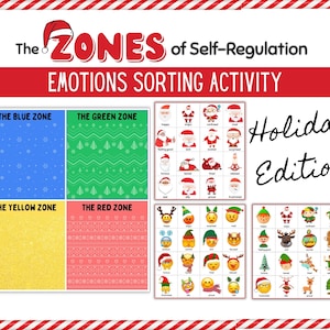 Zones of Regulation Holiday Emotions Sorting Activity - Etsy