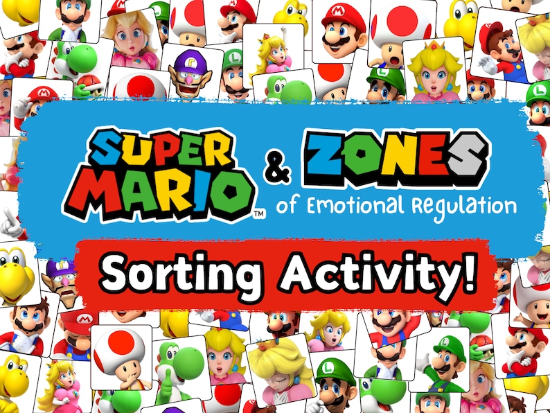 Zones of Regulation Mario Sorting Activity – Printable Emotion Game - Etsy