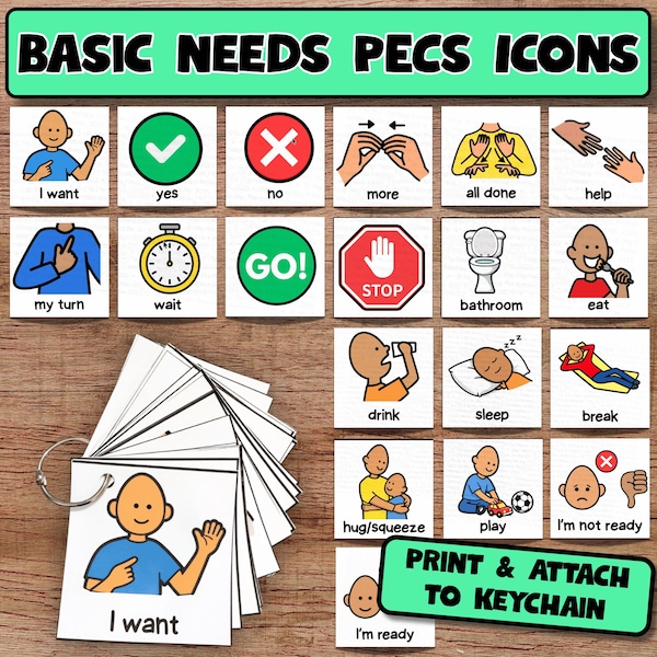 Pecs Communication Cards Bathroom - Etsy