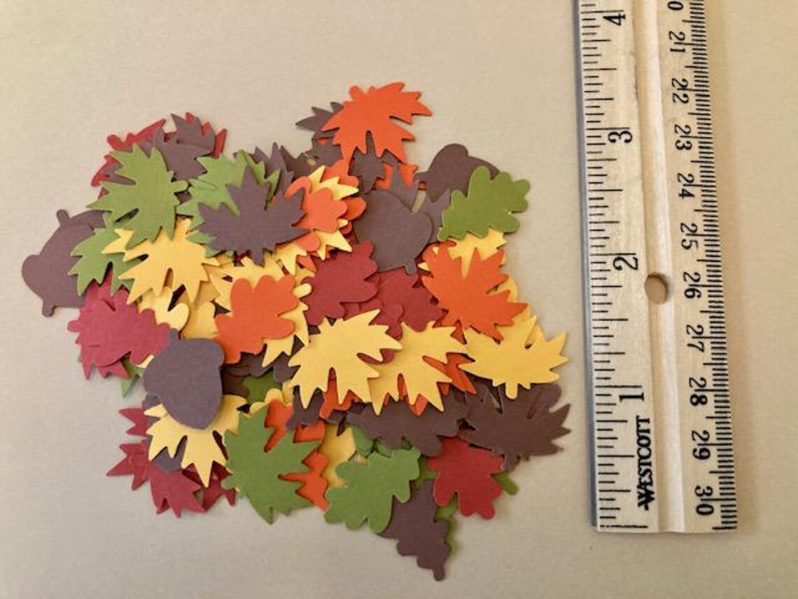 110 Fall Leaves and Acorns Small Punches Scrapbooking Cardmaking ...