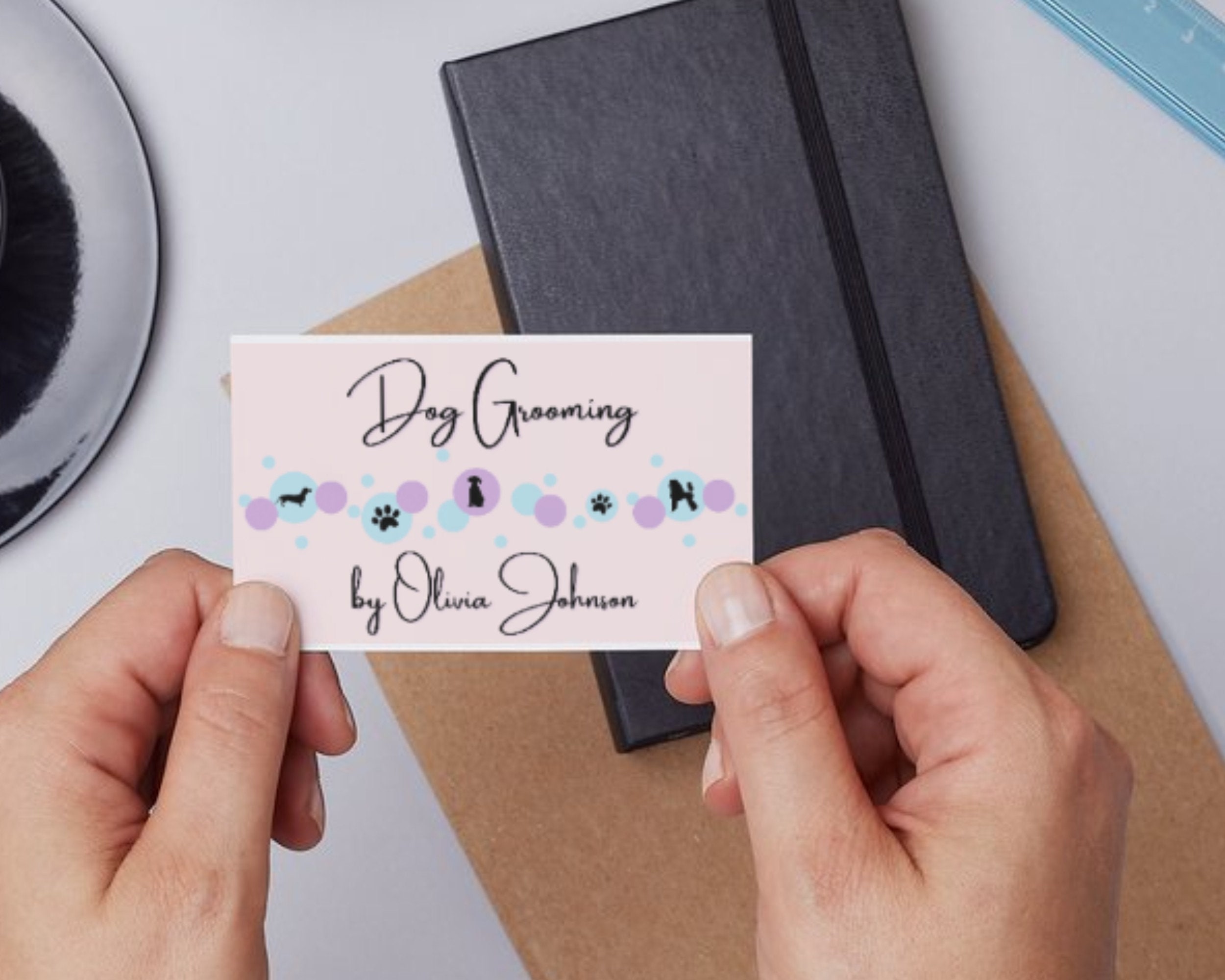 Dog Grooming Business Card | Pet Grooming Card | Editable Business Card ...