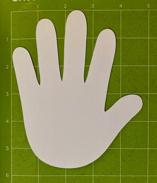 15 Hand Cutouts 5.7" White Paper 65lb Cardstock Teacher Homeschool ...