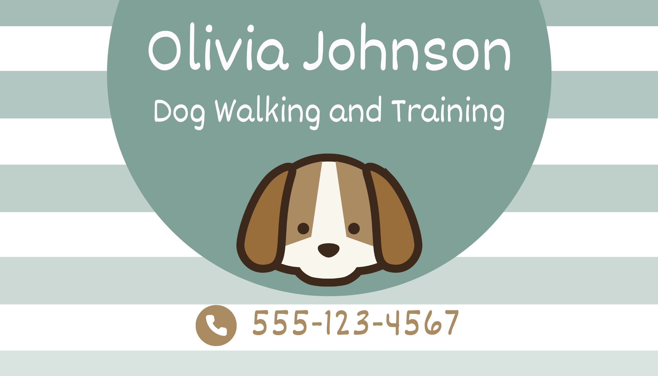 Dog Walking Business Card Dog Training Business Card digital Download ...