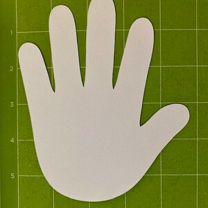 15 Hand Cutouts 5.7" White Paper 65lb Cardstock Teacher Homeschool ...