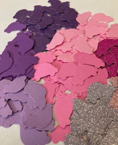 210 Car Cutouts Shape VW Bug Die-cuts Pink Purple Confetti Cardmaking ...