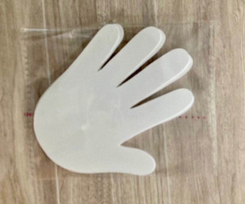 15 Hand Cutouts 5.7" White Paper 65lb Cardstock Teacher Homeschool ...