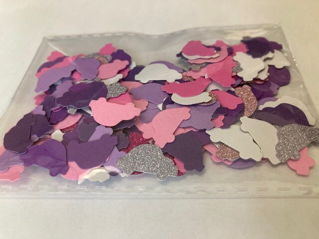 210 Car Cutouts Shape VW Bug Die-cuts Pink Purple Confetti Cardmaking ...