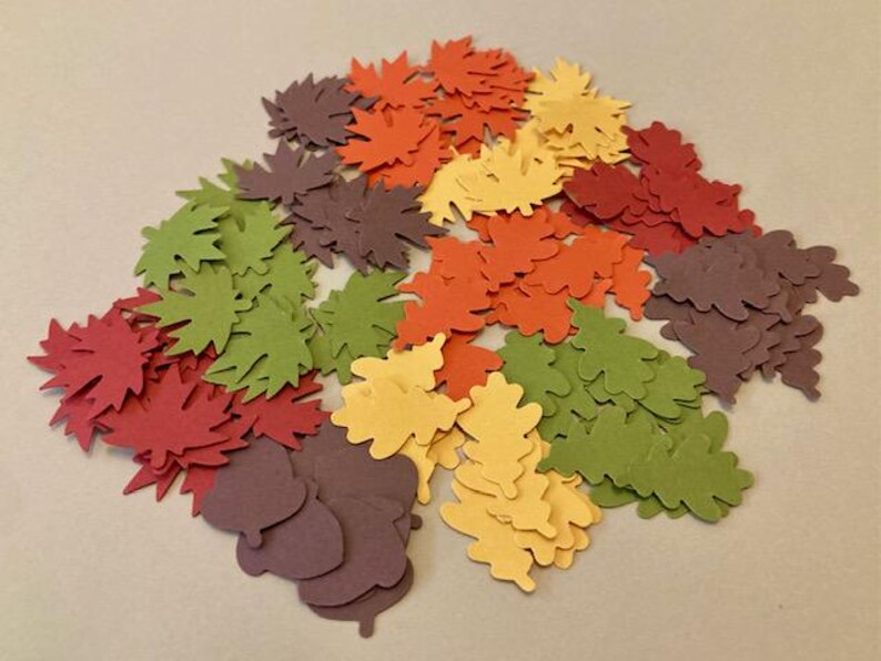 110 Fall Leaves and Acorns Small Punches Scrapbooking Cardmaking ...