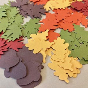 110 Fall Leaves and Acorns Small Punches Scrapbooking Cardmaking ...