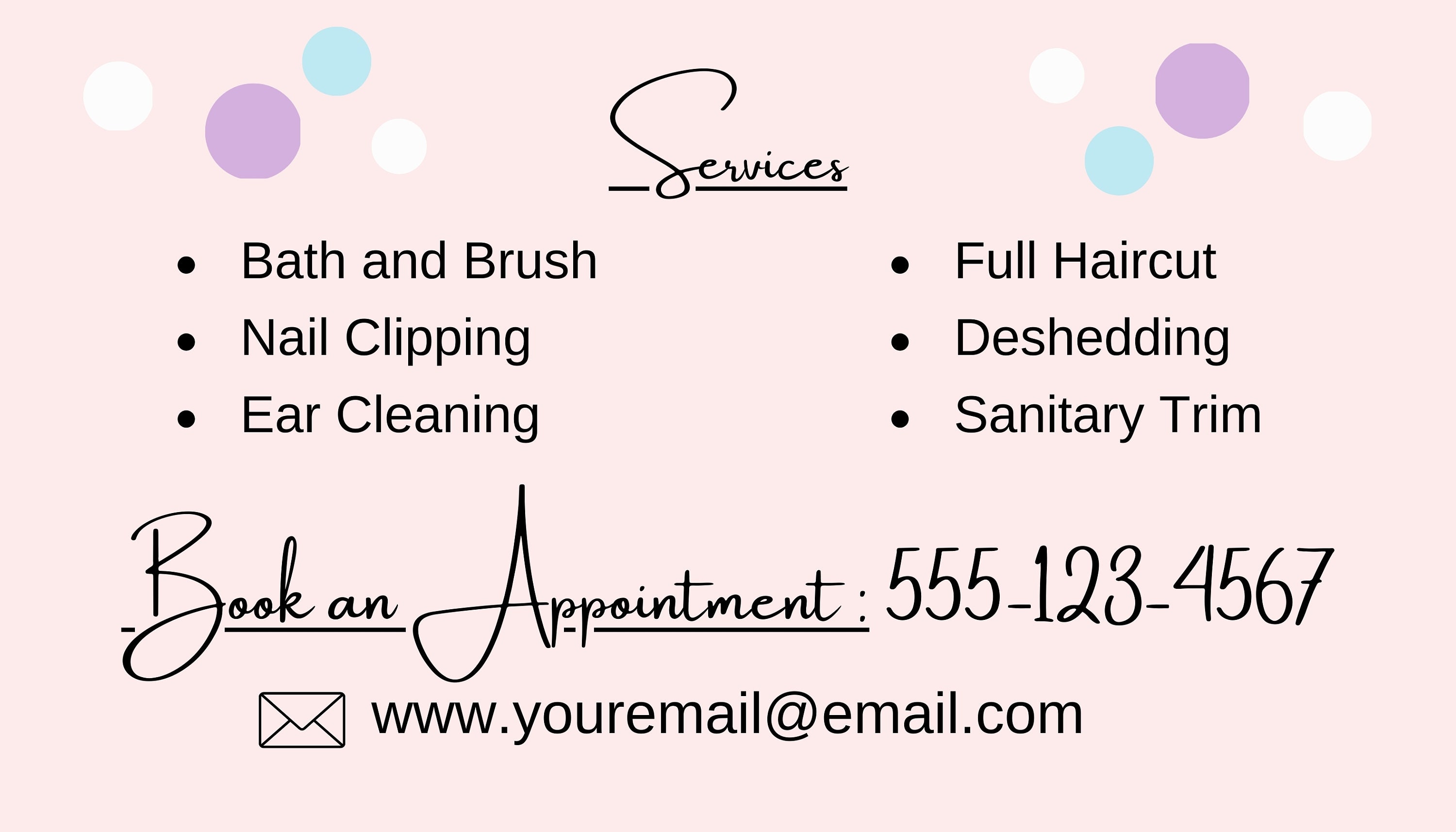 Dog Grooming Business Card | Pet Grooming Card | Editable Business Card ...