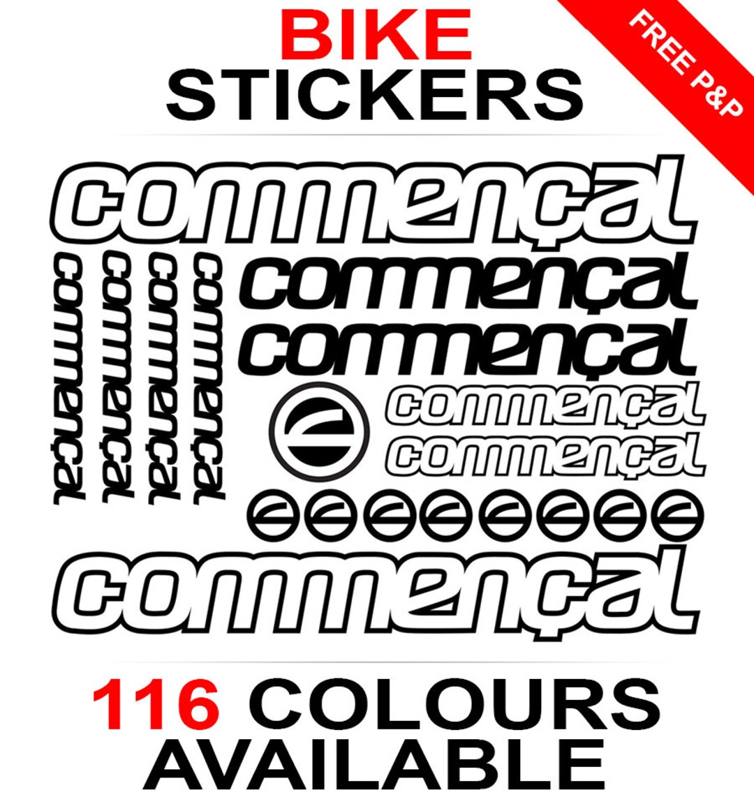 Commencal Style Bike Frame Decals Stickers V1 - Etsy