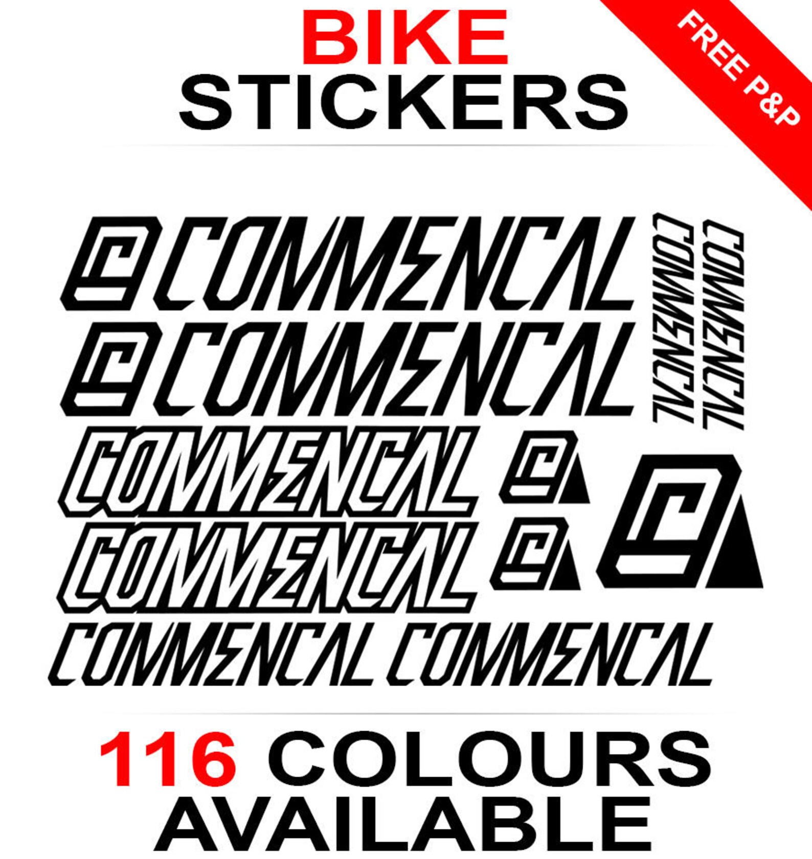 Commencal Style Bike Frame Decals Stickers V2 - Etsy