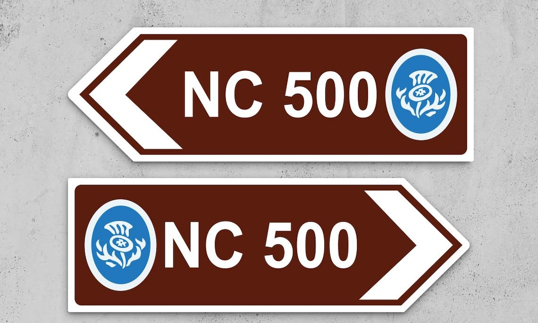 NC 500 Road Sign Man Cave Garage Tourist Style Workshop Racing Brown - Etsy