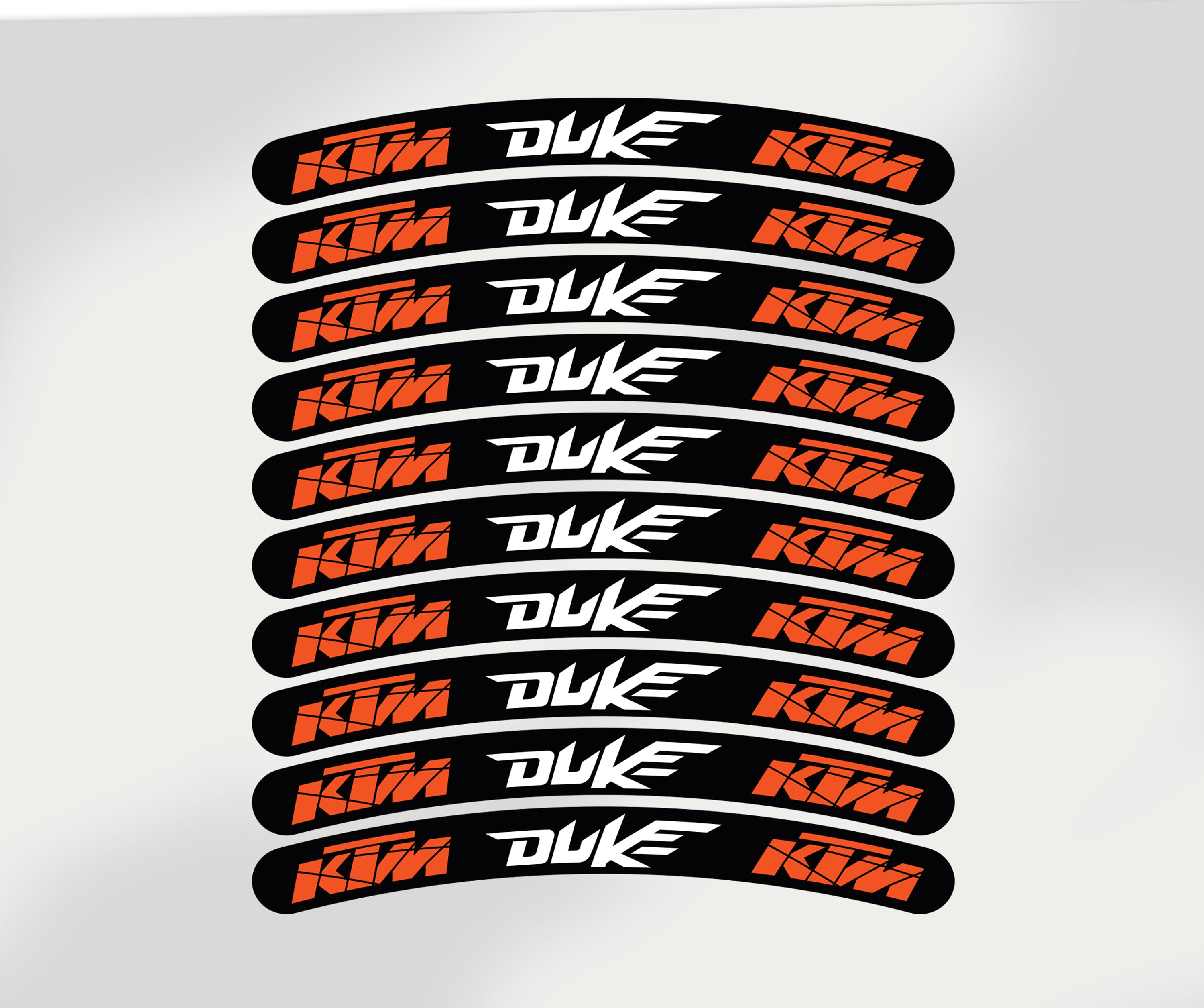 KTM DUKE Bike Wheel Stickers Motorcycle Motorbike Stripes Decals Rims ...