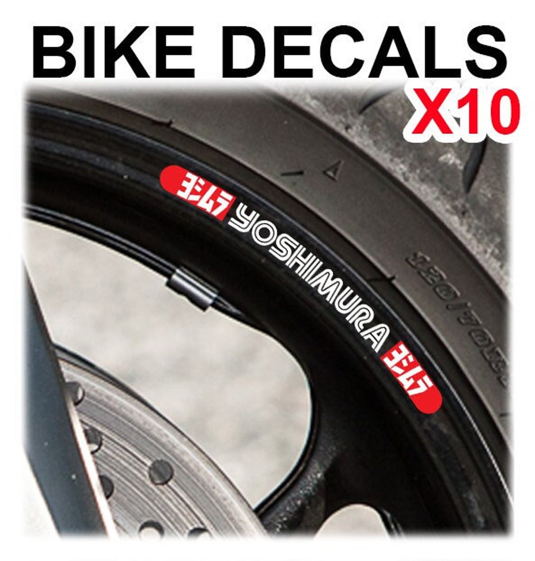 Yoshimura Bike Wheel Stickers Motorcycle Motorbike Stripes Decals Rims ...
