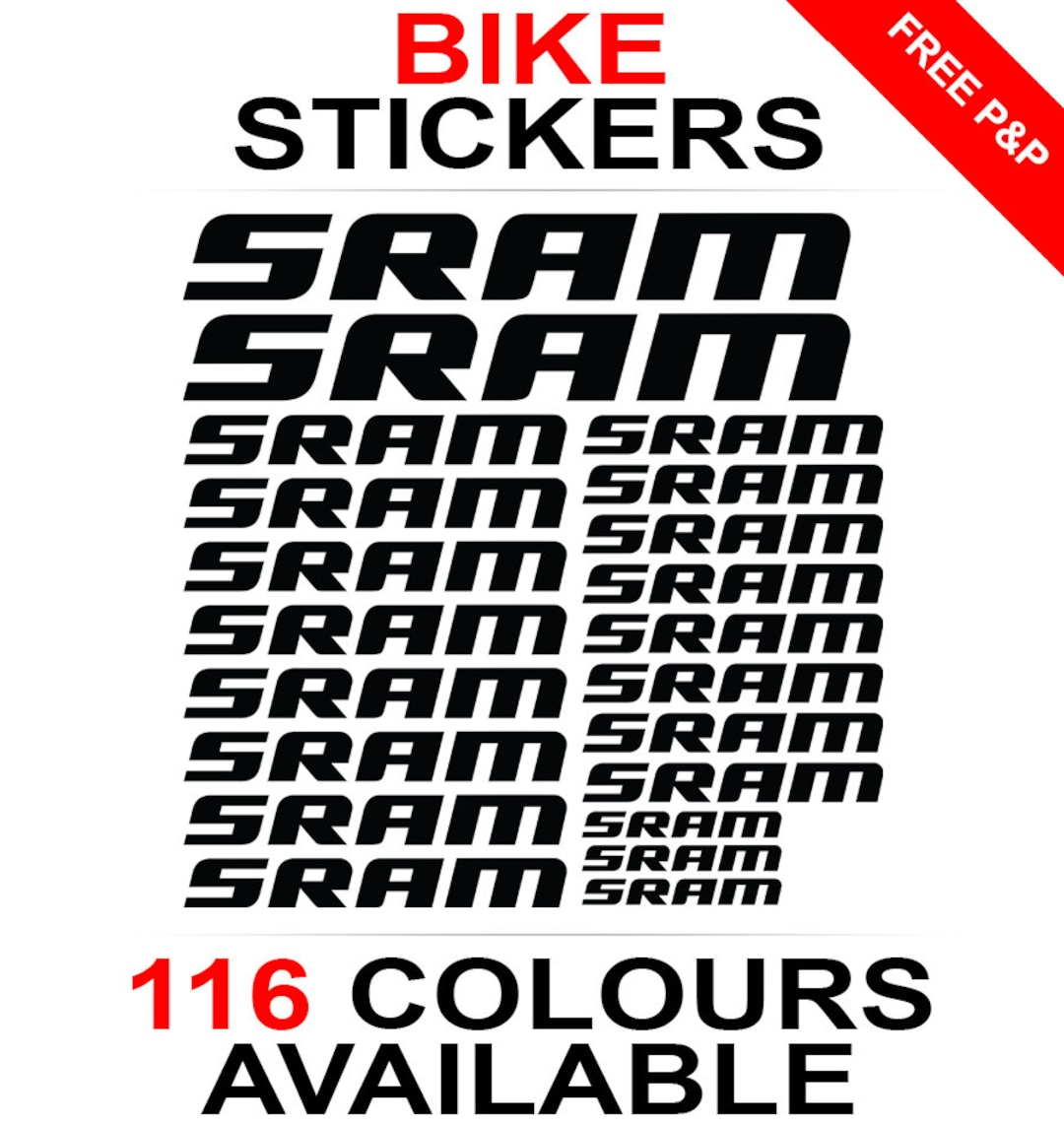 SRAM Style Bike Frame Decals Stickers - Etsy