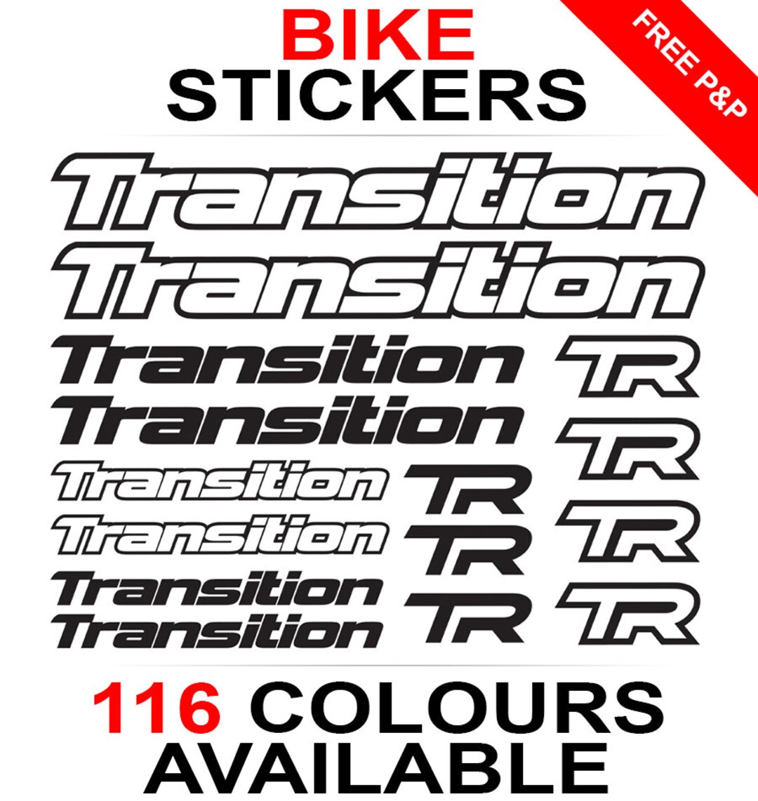 Transition Style Bike Frame Decals Stickers - Etsy